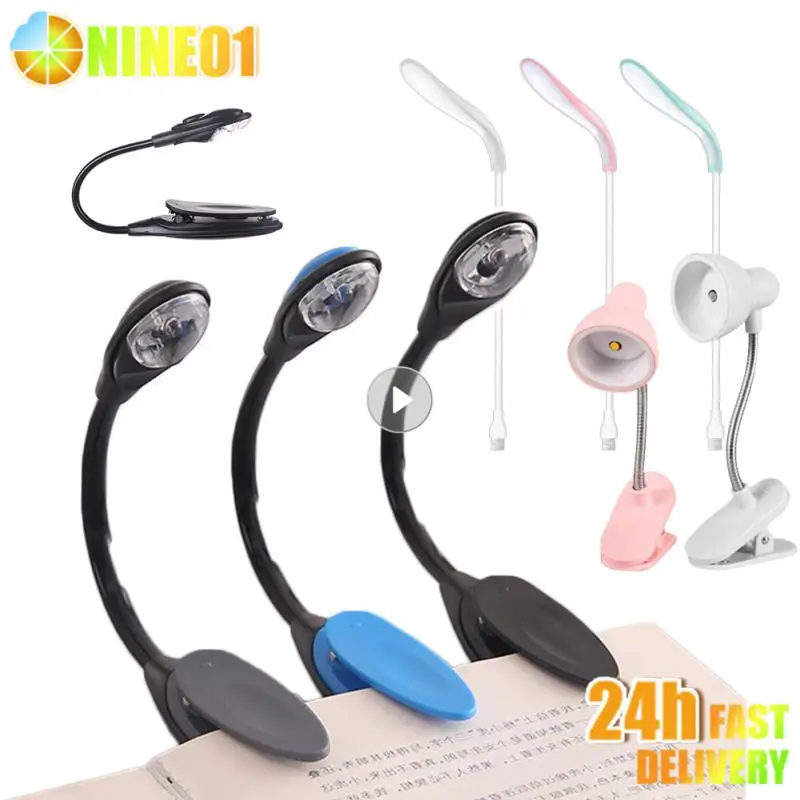 Mini-LED-Clamp-Lamp-Battery-Powered-Bookmarks-Portable-Light-Reading-Bedside-Table-Nightstand ...