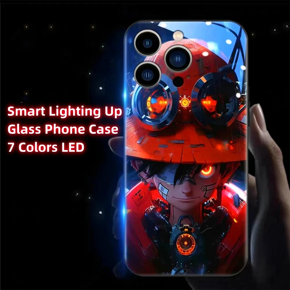 So-Cool-Anime-Luminous-Glass-LED-Calling-Light-Up-Phone-Case-Cover-For ...