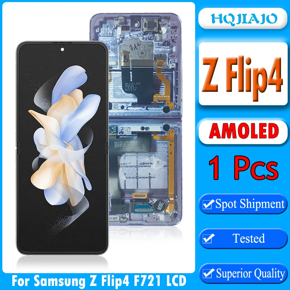 6-7inch-AMOLED-LCD-For-Samsung-Z-Flip4-LCD-SM-F721-Display-Screen ...