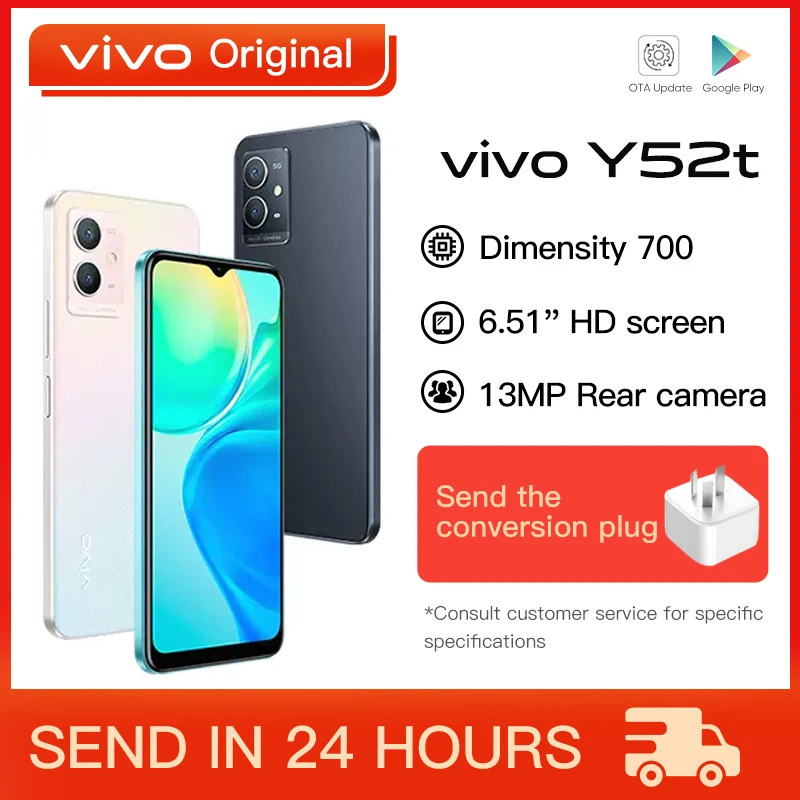 Original Vivo Y52t 5g Mobile Phone 6.51 Inch Dimensity 700 Octa Core ...
