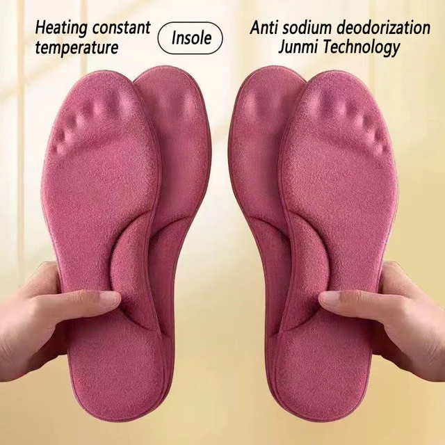 Self Heated Thermal Insoles For Feet Winter Thermal Thicken Memory Foam ...