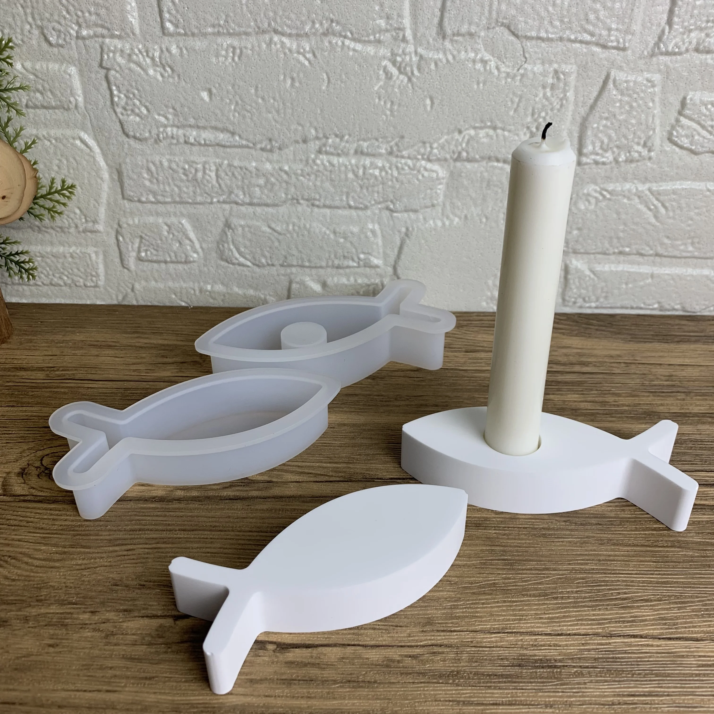 DIY-Candle-Silicone-Mould-Candlestick-Holder-Fish-Shape-Candlestick ...