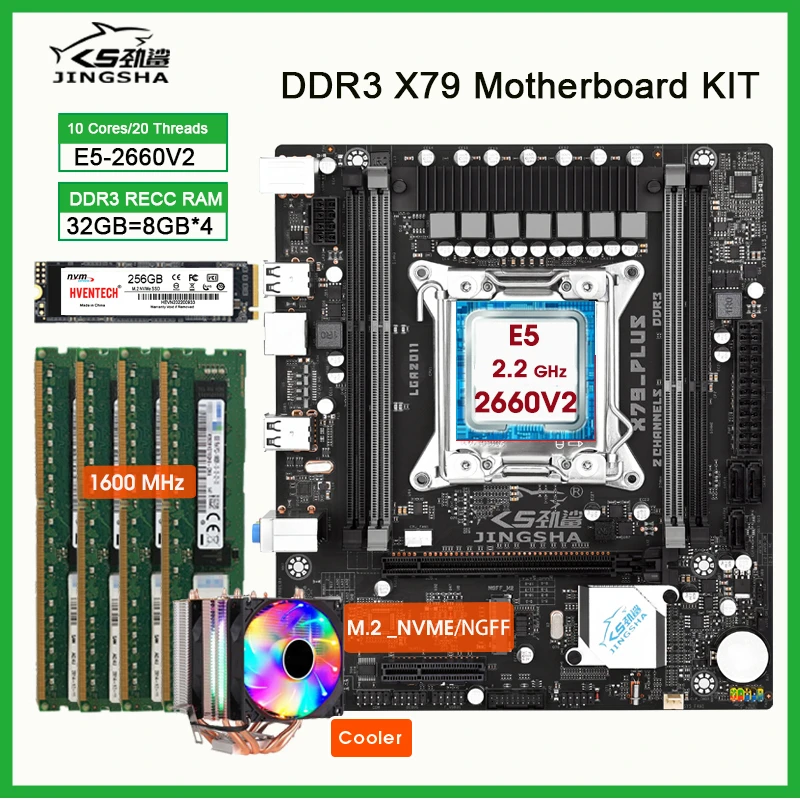 X79-Motherboard-Assembly-Kit-LGA2011-Xeon-E5-Kit-2660V2-Mem-ria-DDR3 ...
