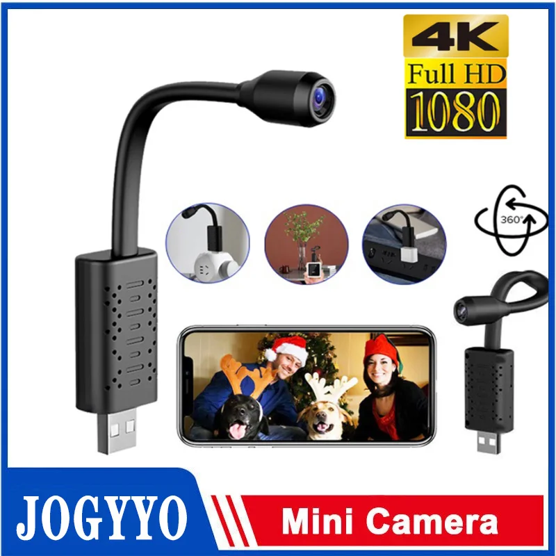 Usb Mini Video Camera 4k/1080p Portable Wifi Home Security Remote ...