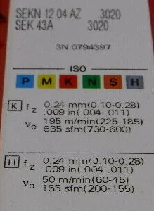 10PCS CARBIDE INSERT SEKN1204AZ 3020