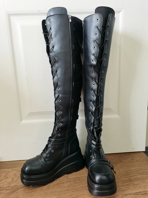 Cosplay Wedges Women Over-the-knee Boots Shoes Female High Platform ...
