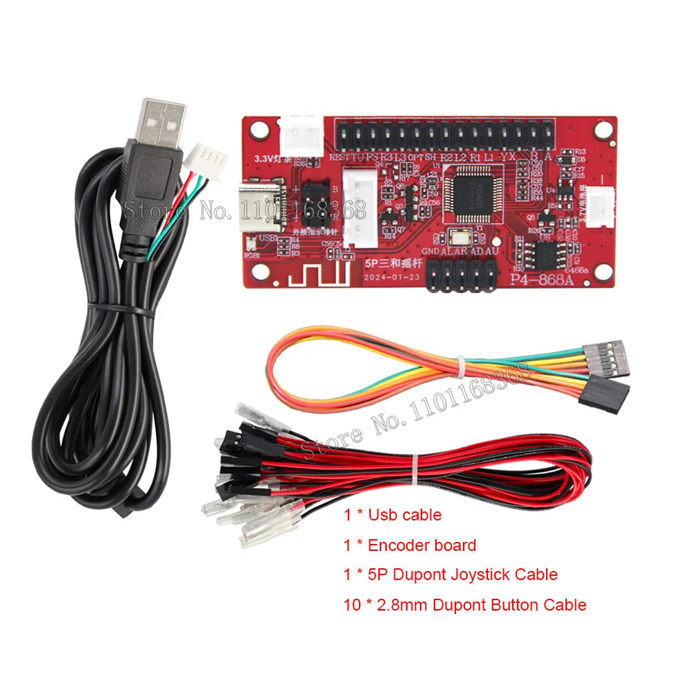 Arcade-Game-Diy-Set-Wireless-Bluetooth-USB-Arcade-Zero-Delay-Joystick ...