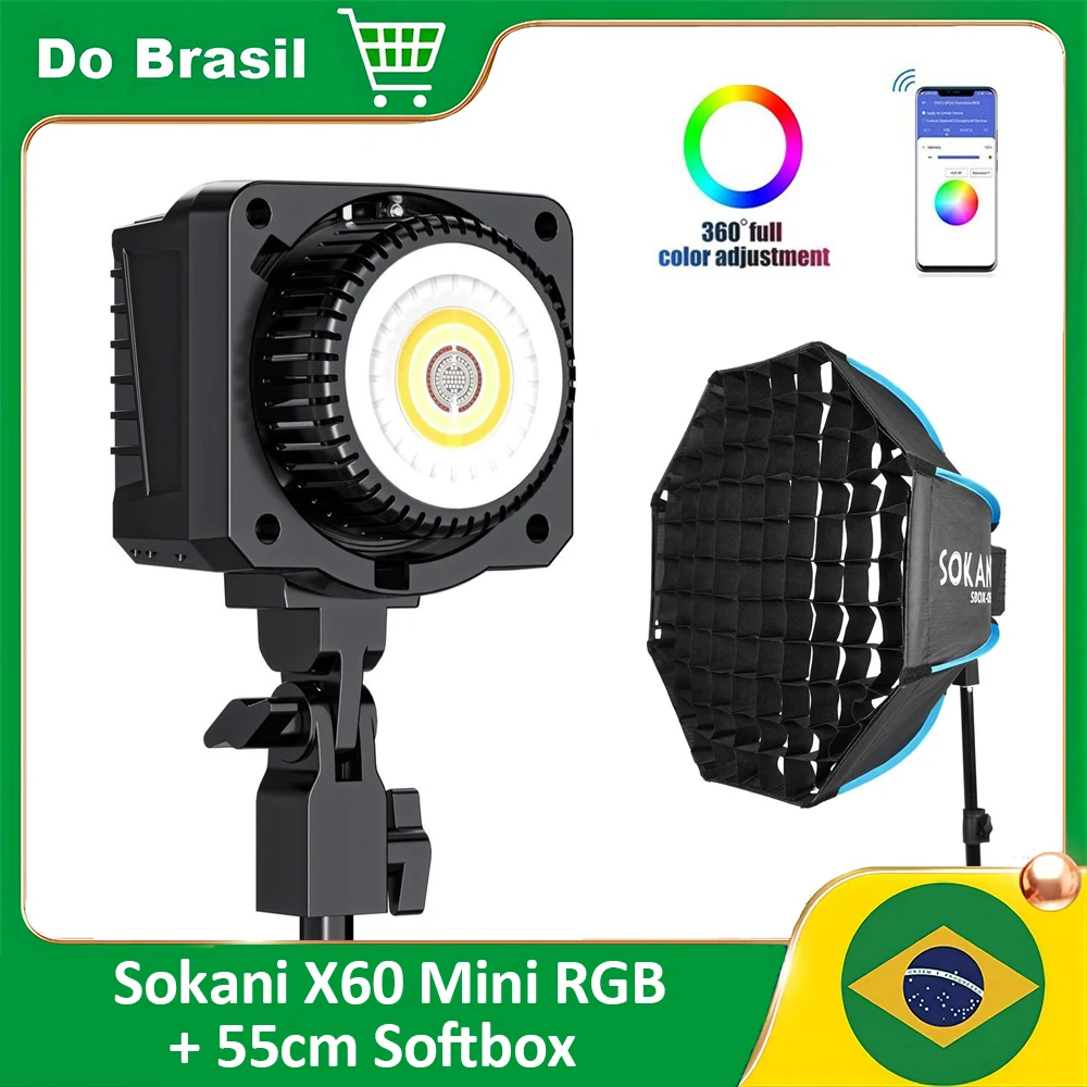 Sokani-X60-Mini-LED-Video-Light-60W-RGB-Octagon-Softbox-para-TikTok ...