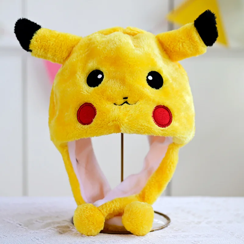 Pokemon-Cartoon-Pikachu-Short-Ear-Hat-Cute-Winter-Protection-Hat-Caps ...