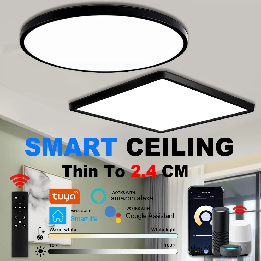 Plafonnier-LED-Intelligent-avec-Commande-Vocale-Alexa-Google-T-l ...