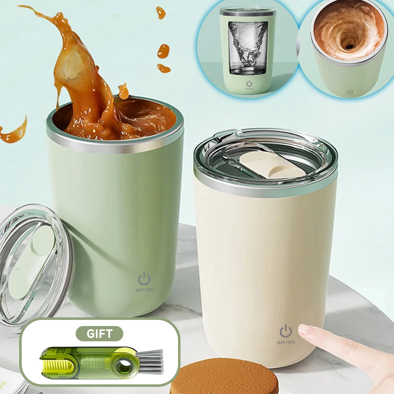 350ml-Stainless-Steel-Cup-Automatic-Self-Stirring-Mug-Coffee-Milk-Juice ...