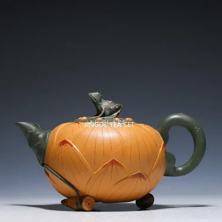 Yixing-Tea-Pot-Purple-Clay-Filter-Teapot-Lotus-Seed-Frog-Kettle ...