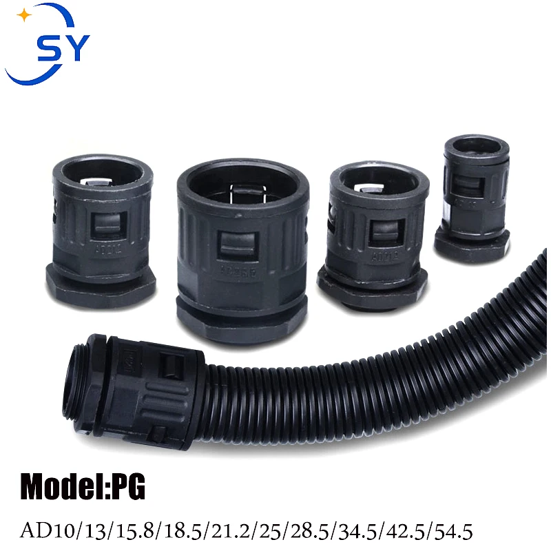 Plastic Hose Corrugated Tube Connector Cable Protection Waterproof ...