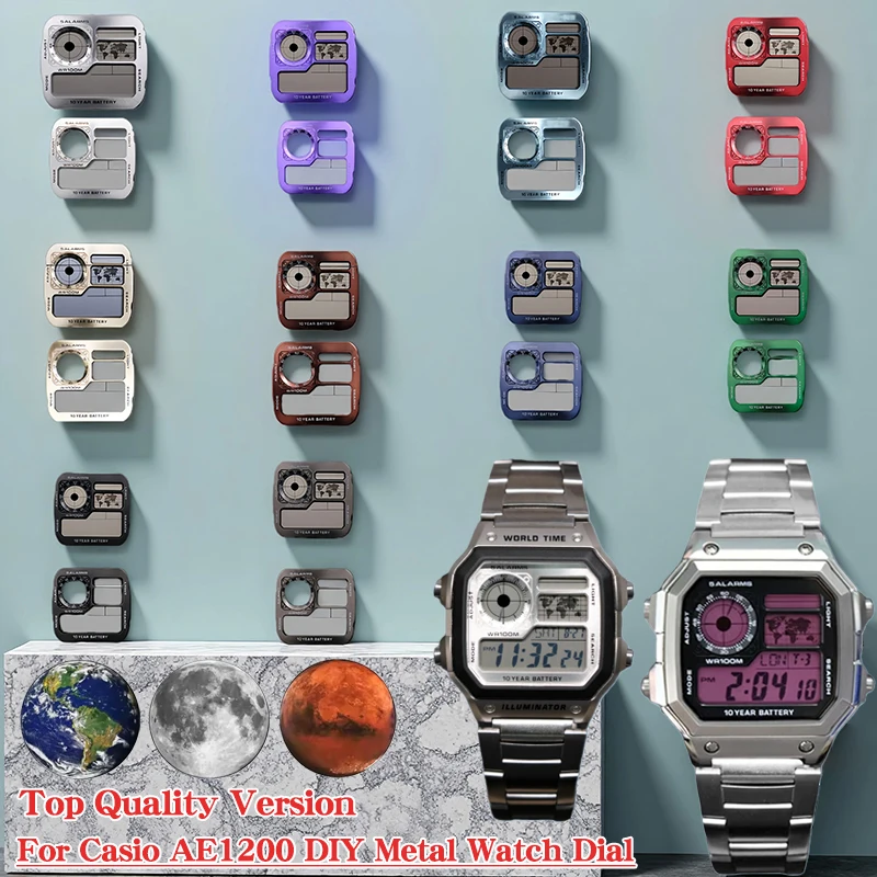 For Casio AE-1200 3299 Watch Dial Mod Kit Japanese Copper Faces Modify ...