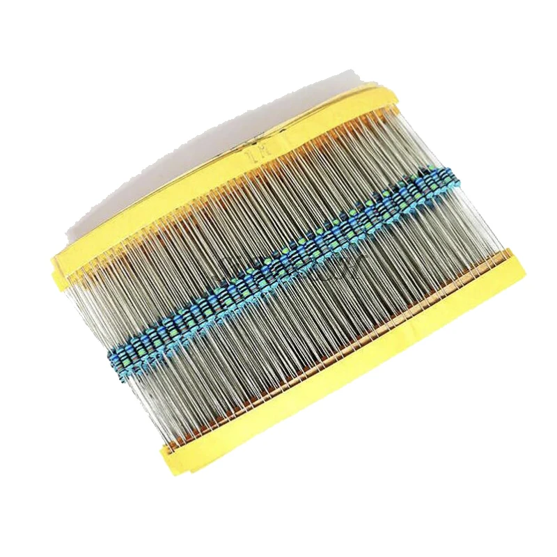 100pcs Metal film resistor series 1/4W 1R~2.2M 1% 100R 220R 1K 1.5K 2 ...