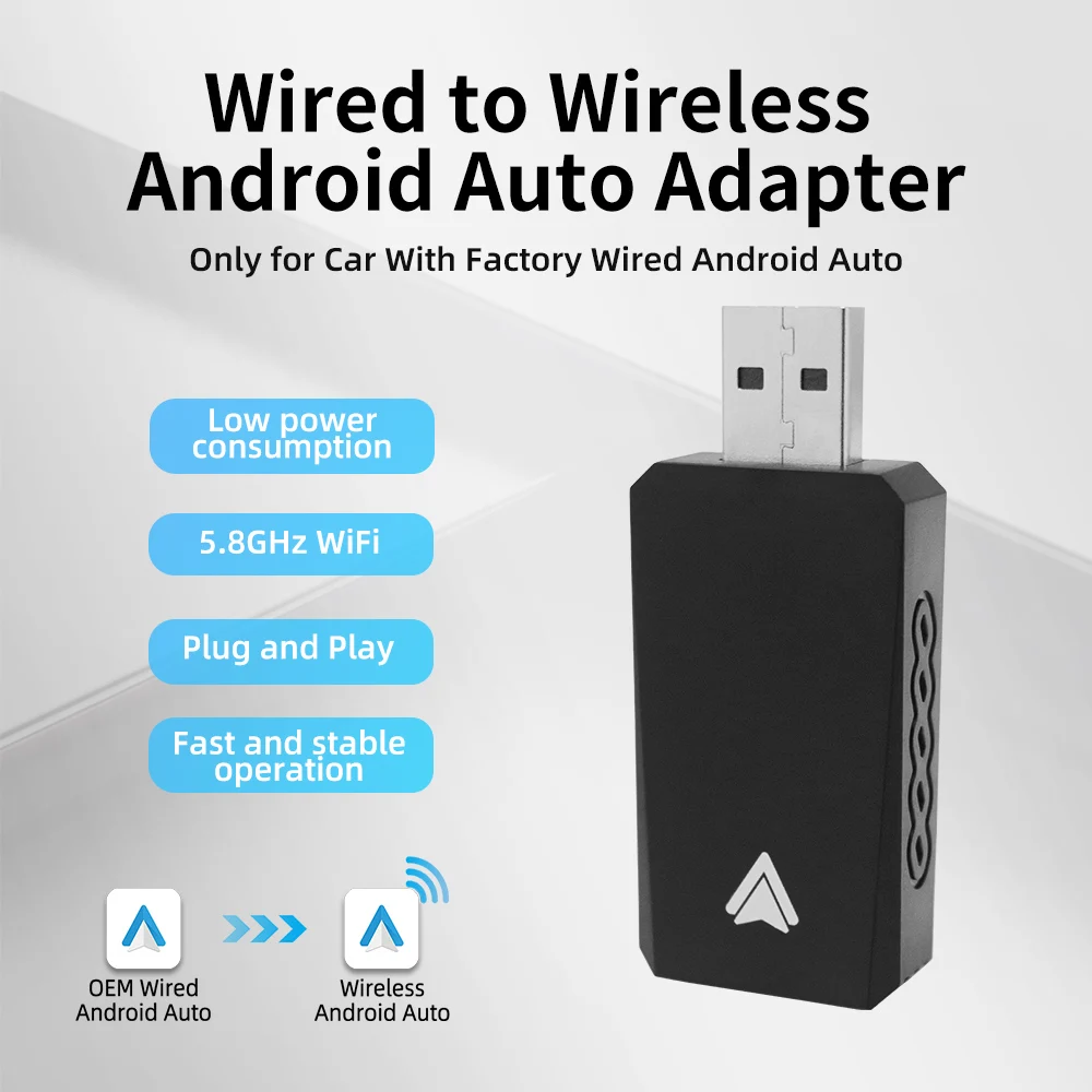 New-Upgraded-6-0-Wired-to-Wireless-Android-Auto-Adapter-for-Wired ...