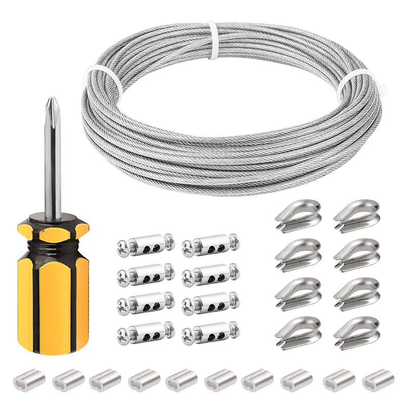 20-Meter-Wire-Rope-Kit-Diameter-2mm-Nylon-Coated-304-Stainless-Steel ...