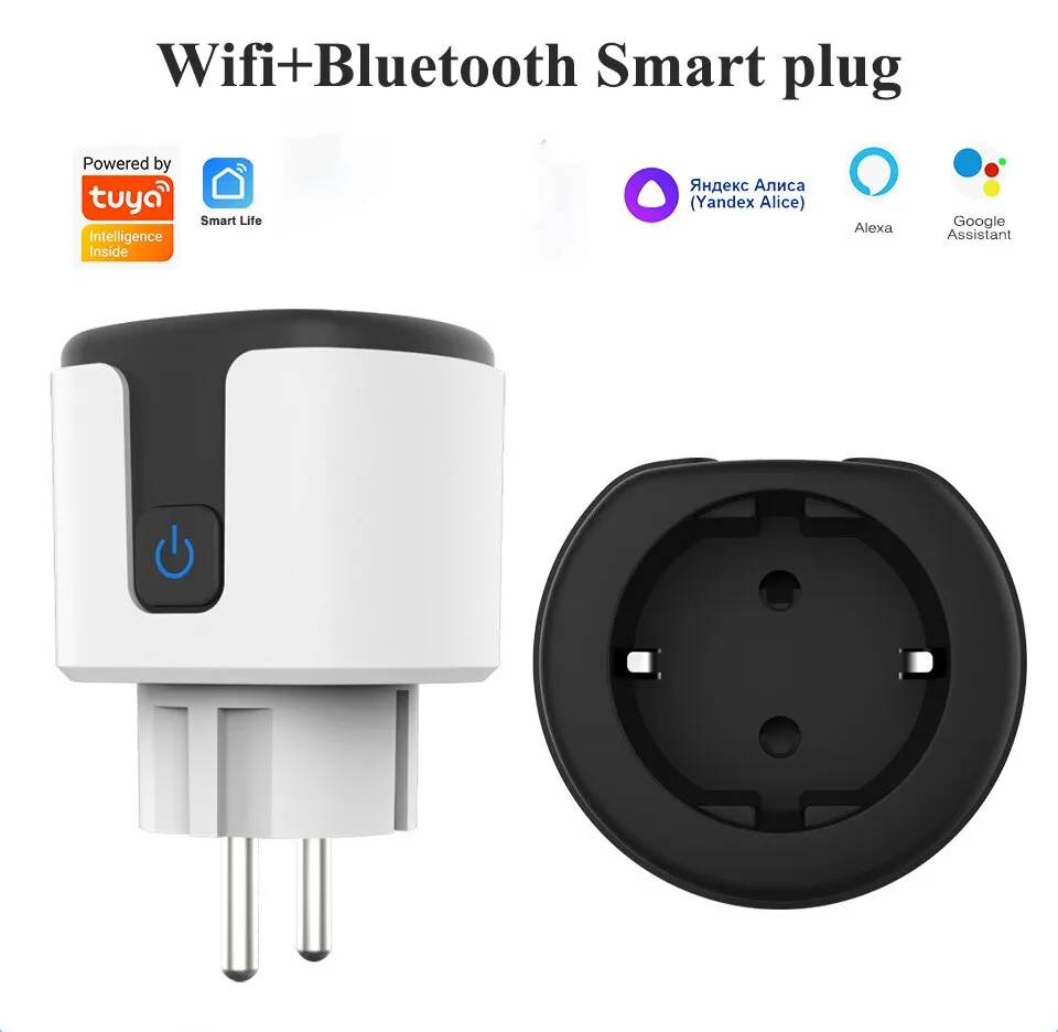 Smart Socket EU 16A 20A AC240V Wifi Smart Plug Power Outlet Alexa ...