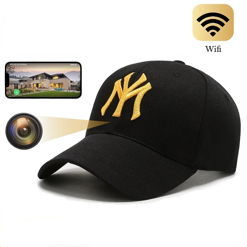 1080P Full HD Wireless WIFI Mini Camera Baseball Cap Camera Sports ...