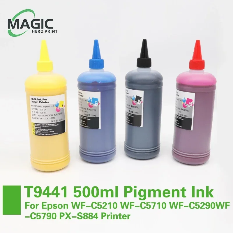 500ml-Pigment-Ink-For-Epson-WF-C5210-WF-C5710-WF-C5290-WF-C5790-PX-S884 ...
