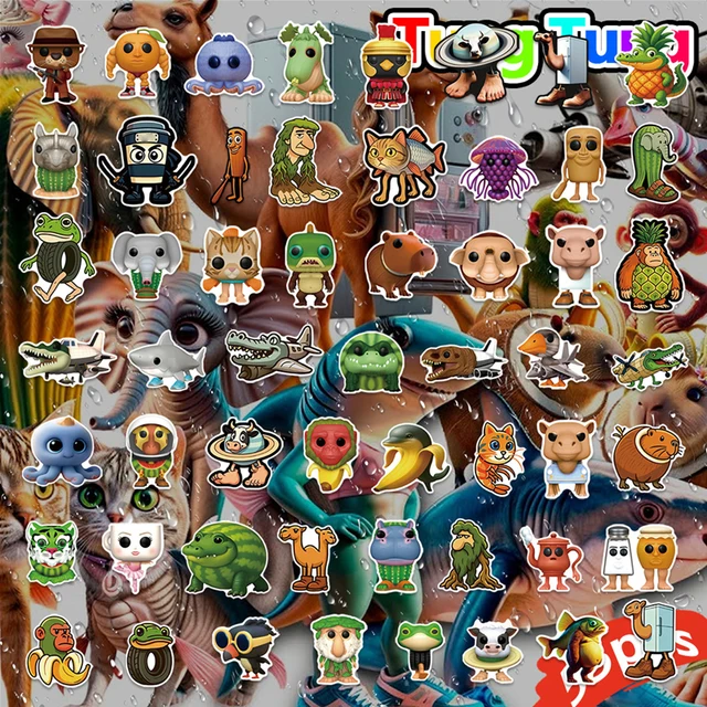 Sticker Decorativi Originali 72Pcs Tung Tung Tung Sahur Sticker ...