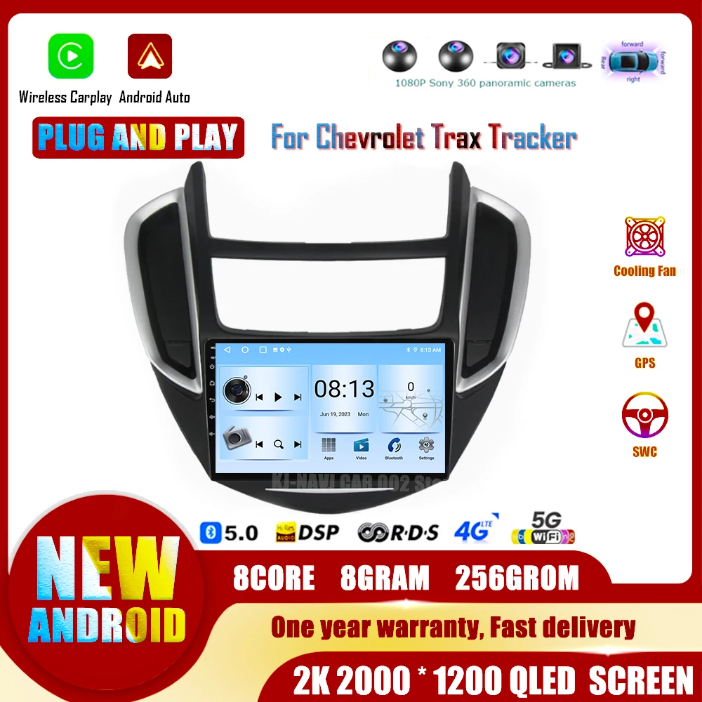 For-Chevrolet-Trax-Tracker-2014-2015-2016-Android-14-DSP-4G-LTE-8G-128G ...