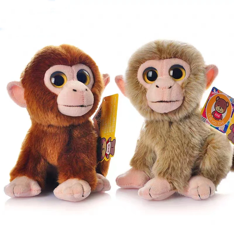 18cm-High-Lifelike-Dark-Brown-Monkey-Plush-Toys-Soft-Cute-Small-Monkeys ...