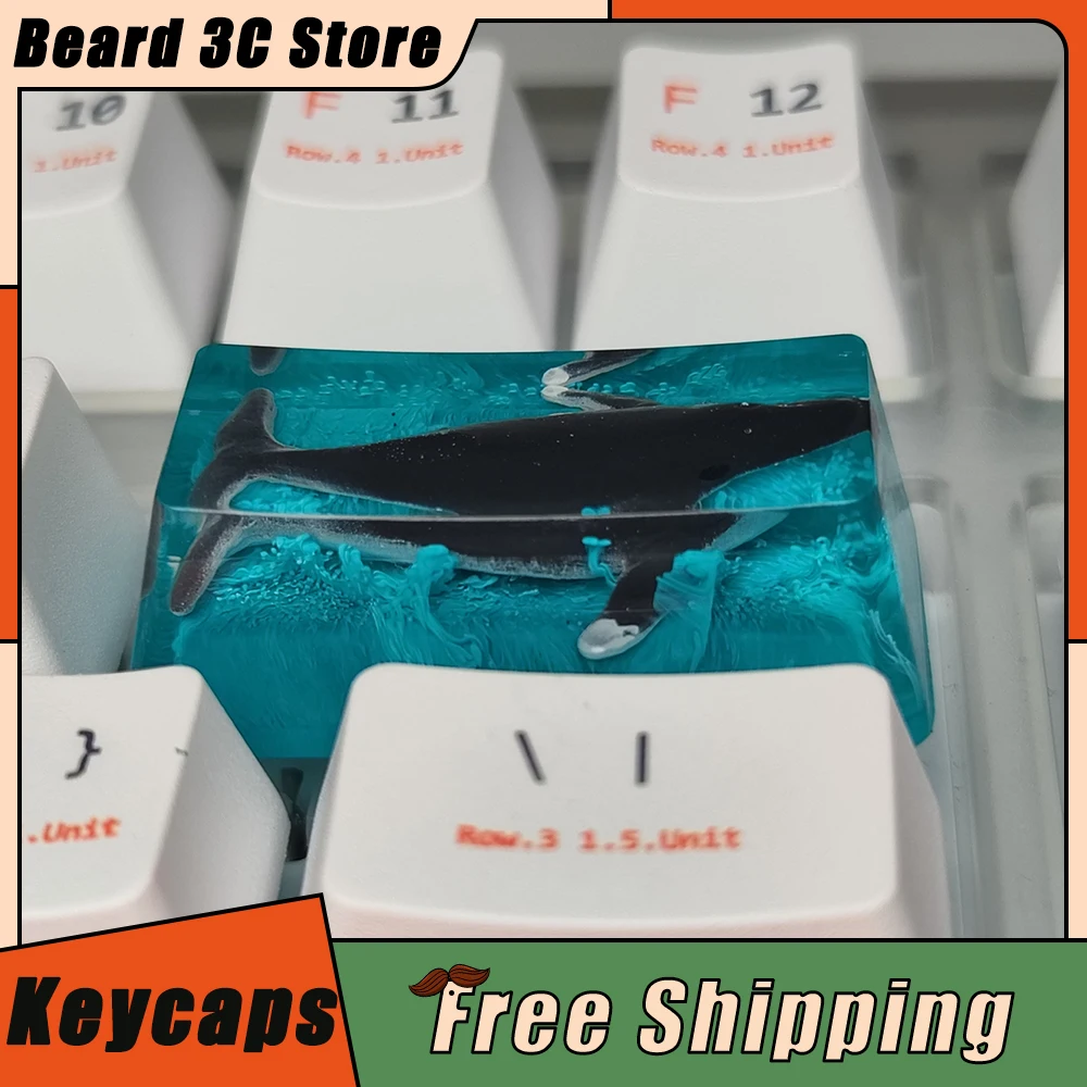 SL-Keycaps-Center-Mechanical-Keyboard-Keycap-Whale-Fall-Light-Transmission-Keycaps-Resin ...
