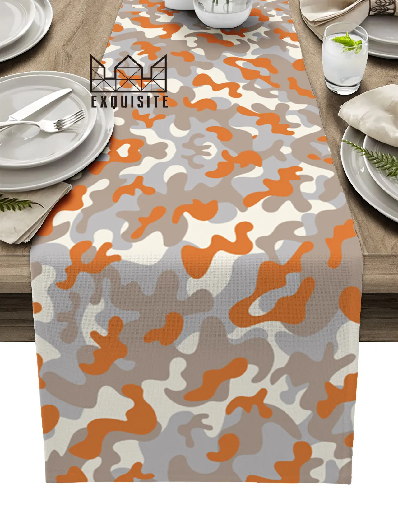Camouflage-Abstract-Fashion-Table-Runner-Wedding-Holiday-Party-Dining ...