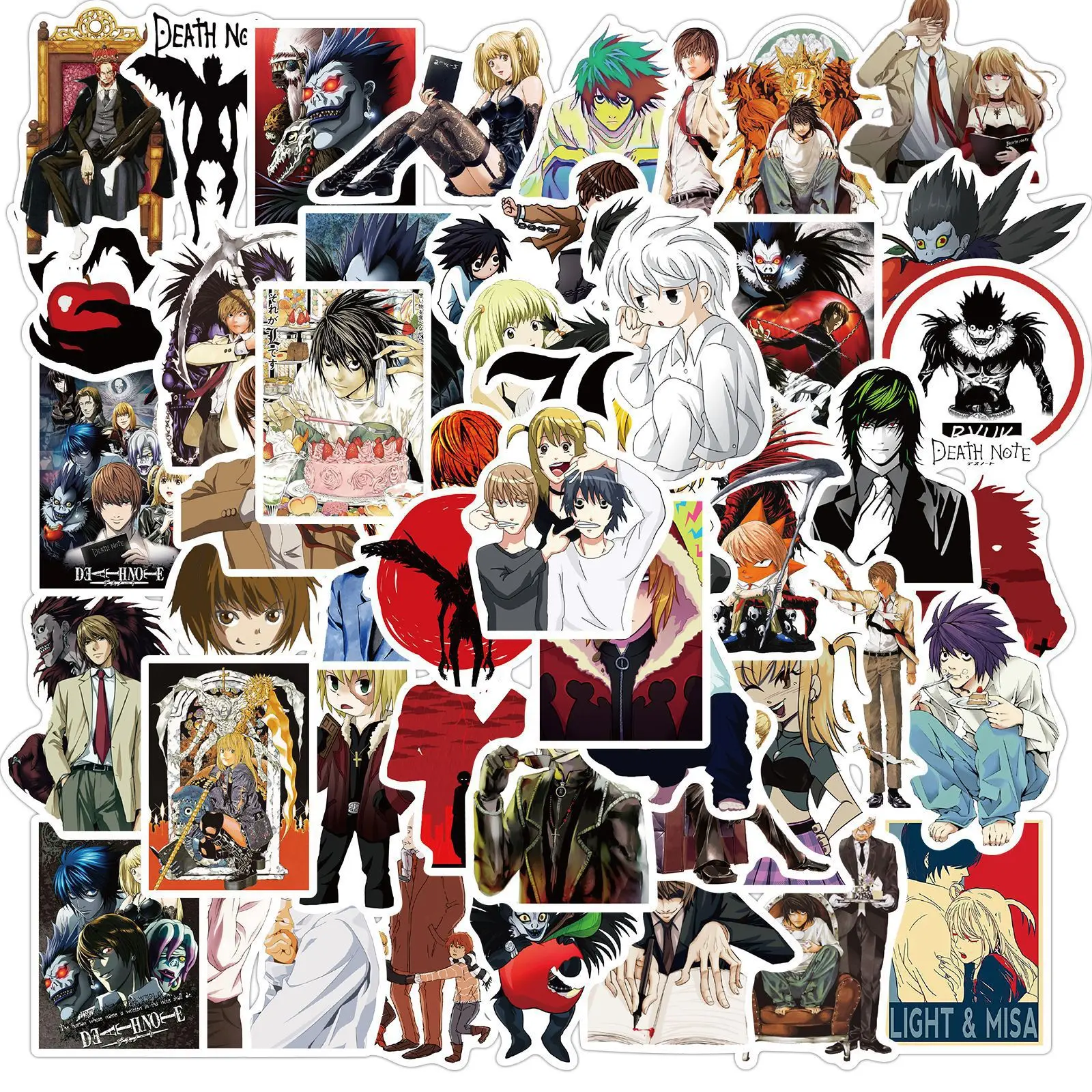 50Pcs Anime Death God Note Stickers, Japanese Horrow Theme Anime ...