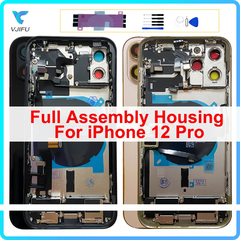 Full Assembly Back Cover For Iphone 12 Pro Housing Battery Middle ...