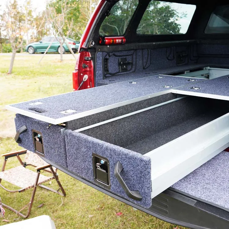 4WD Off-Road Car Rear Drawer System 4x4 Car Storage Drawer Slide Truck ...