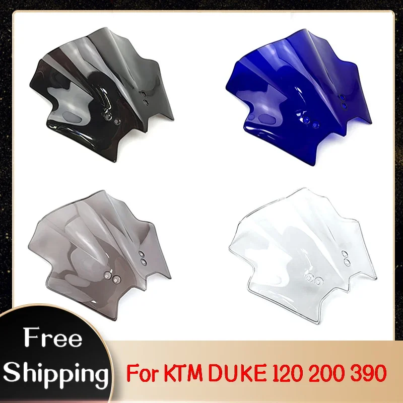 Motorcycle-Windshield-Windscreen-Visor-Fits-For-KTM-DUKE-120-200-390 ...