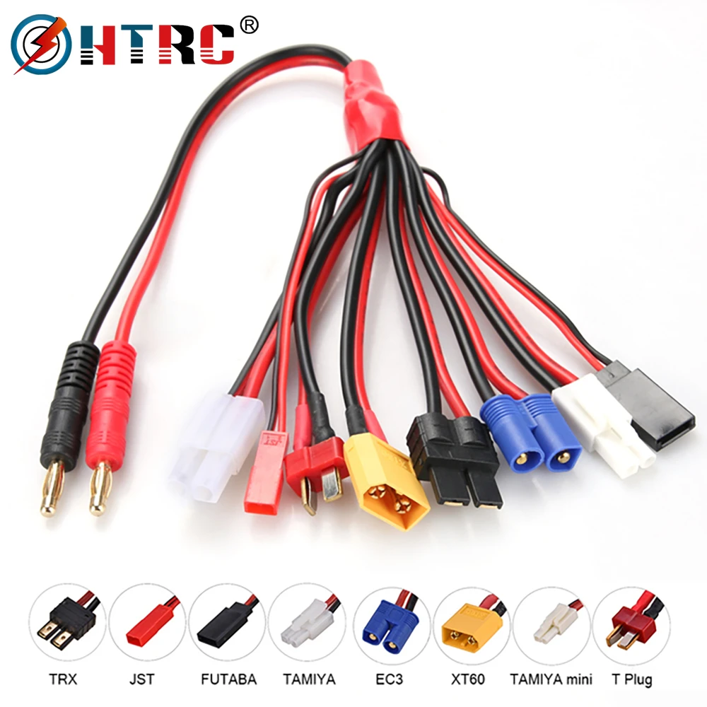 Htrc 8 In 1 Rc Lipo Battery Charger Adapter Connector Splitter Cable 4 ...