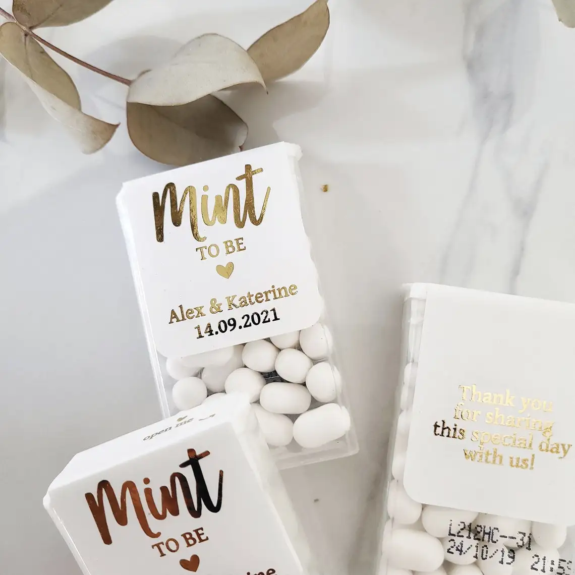 Mint to be Wedding Favor Stickers with Gold Foil, Custom, Mint to be ...