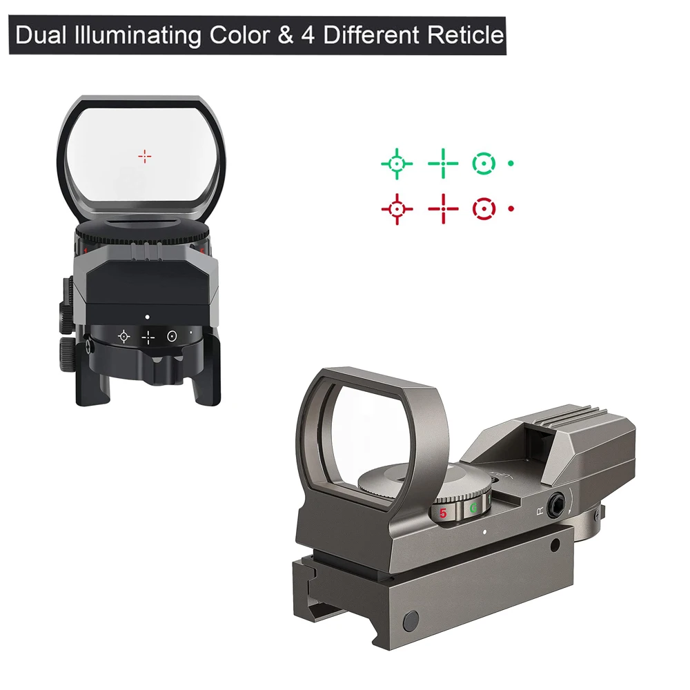 Tactical Riflescope 1x22x33mm Reflex Red Green Dot Sight Holographic ...