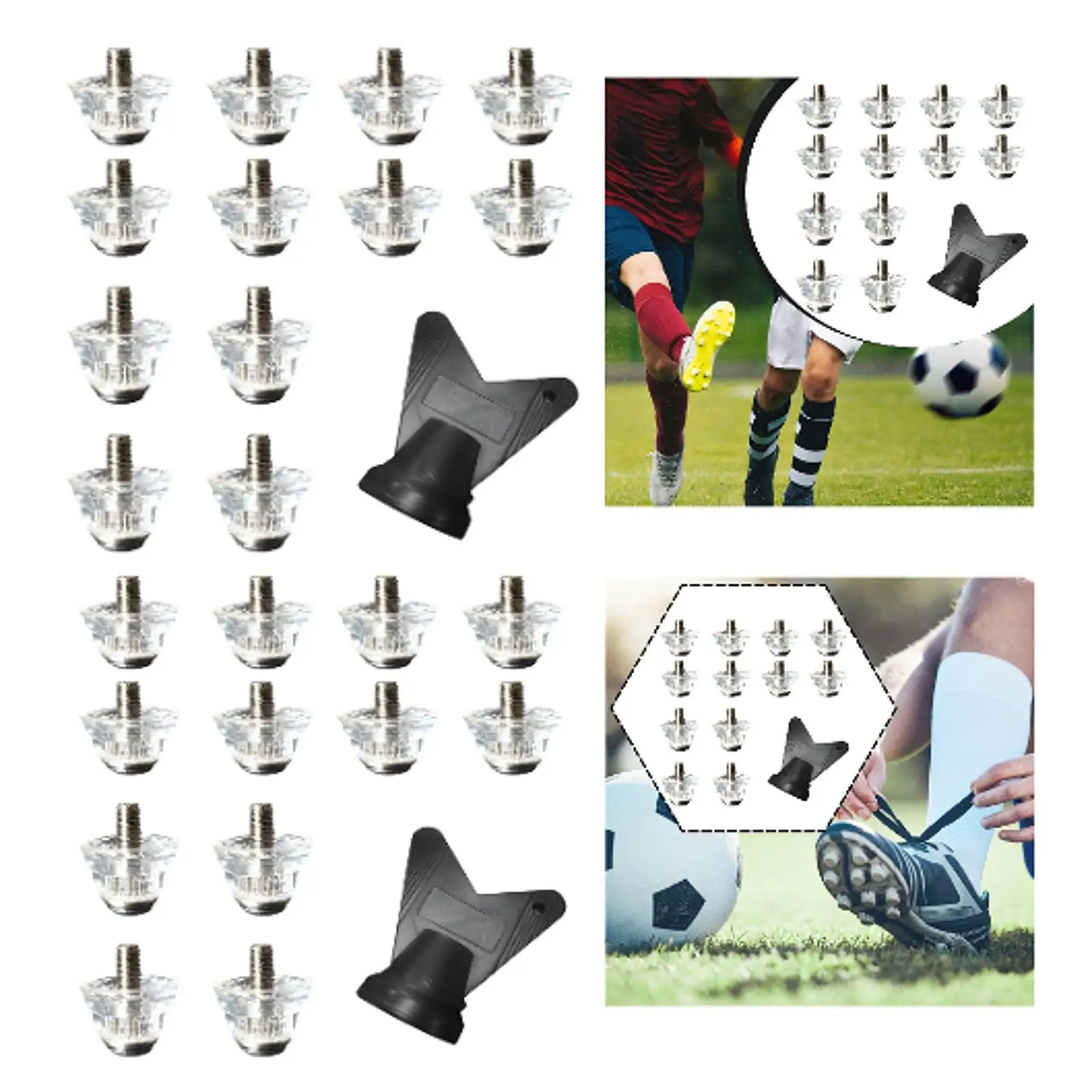 12x Football Boot Football Shoe Spikes Portable Screw in Anti Slip ...