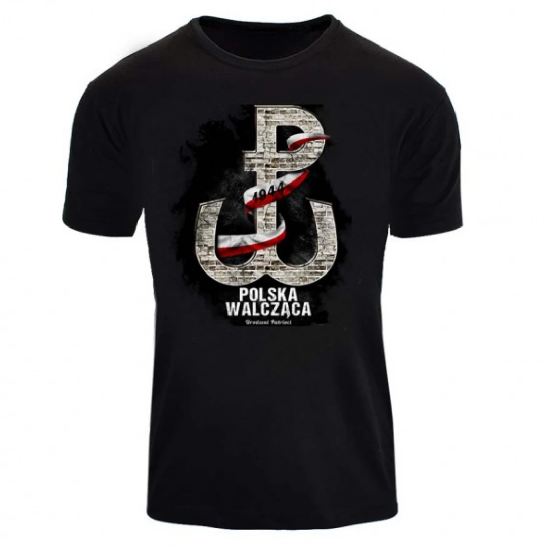 Polish Flag Ribbon Fight Poland Symbol T-Shirt 100% Cotton O-Neck Short ...