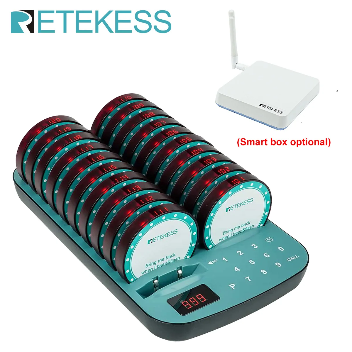 Retekess-TD167F-Restaurant-Pager-Calling-System-Vibrator-Coaster-Buzzer ...