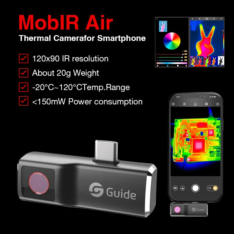 Guide Mobir Air Thermal Imaging Night Camera for Android Phone Type C ...