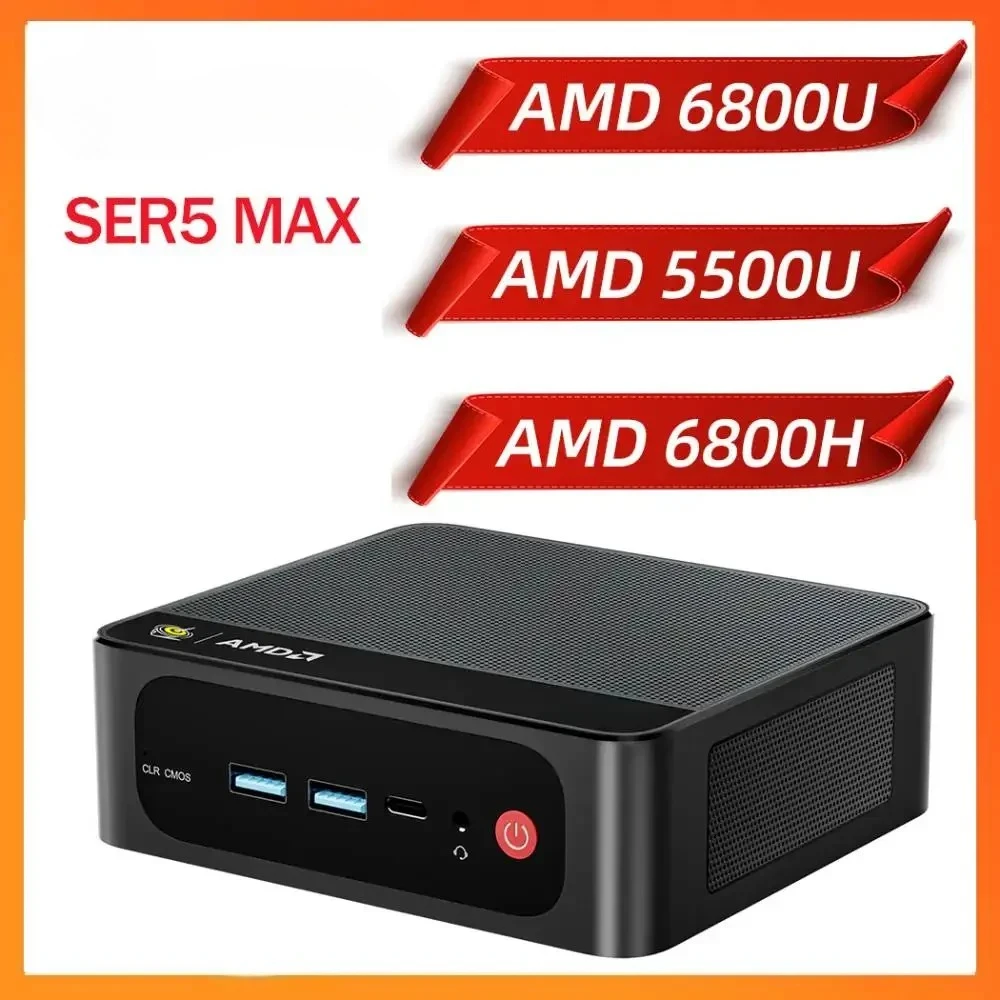 Beelink Mini PC Desktop Gaming Computer SER5 MAX AMD Ryzen R7 6800U ...