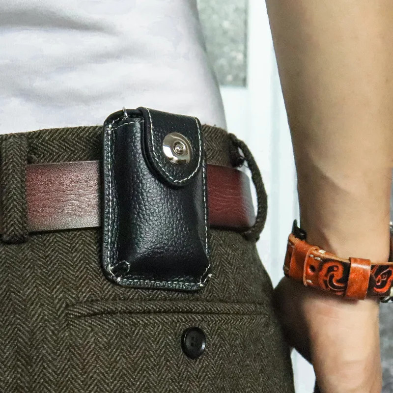 Genuine Leather Men's Casual Small Wallets Trendy Belt Bag for Male ...