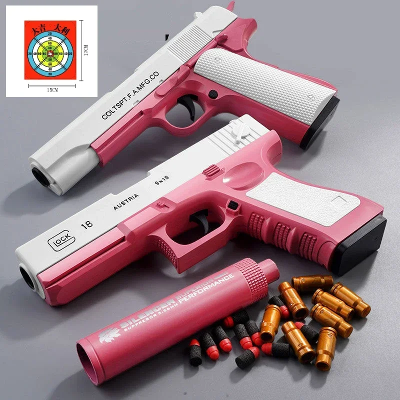 Soft-Bullet-Toy-Guns-para-crian-as-e-adultos-Pistola-de-brinquedo-Glock ...
