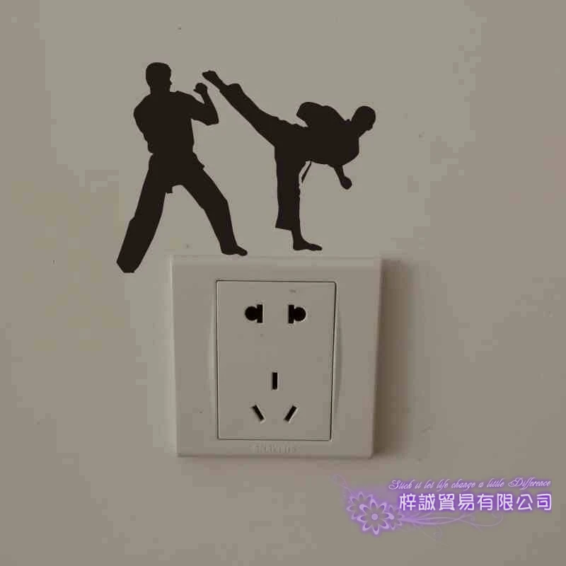 Boxing-Wall-Sticker-Kick-Boxer-Play-Glove-Free-Combat-Vinyl-Striker ...