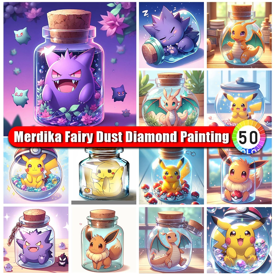 Pintura De Diamantes De Polvo De Hadas Pikachu Drag N Pok Mon Bordado