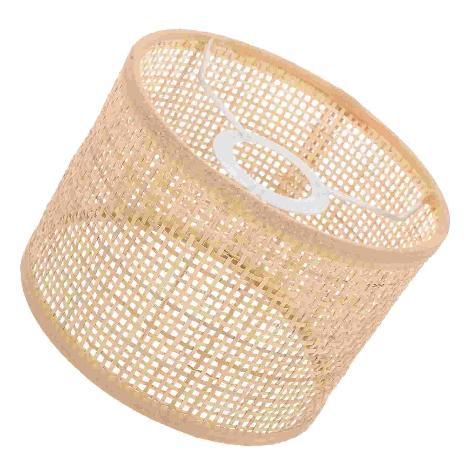 Woven-Lampshade-Wall-Sconce-Hanging-Tall-Lamp-Covers-Accessory-Rattan ...