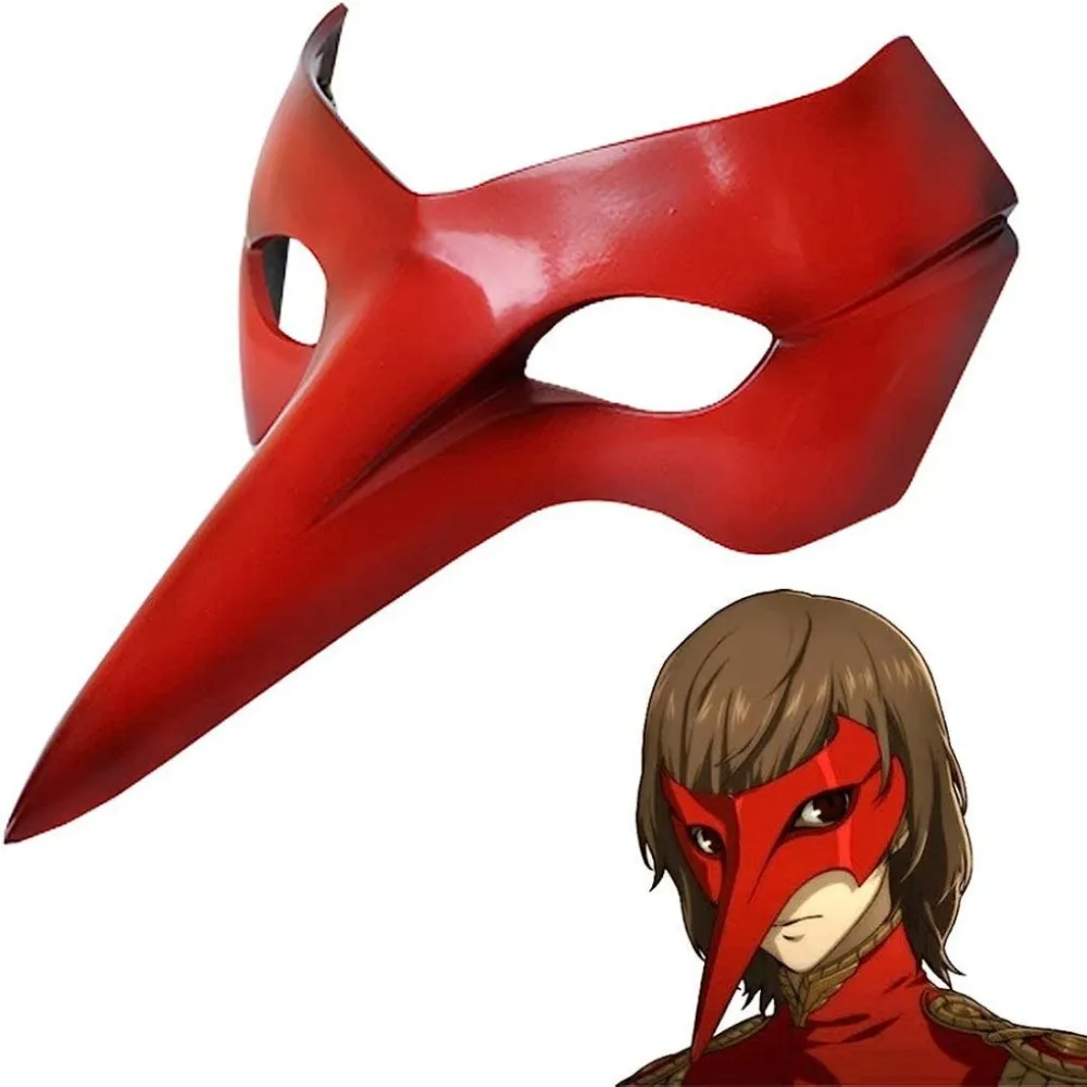 Goro-Akechi-Mask-Cosplay-Anime-Persona-5-Role-Crow-Half-Face-Helmet ...