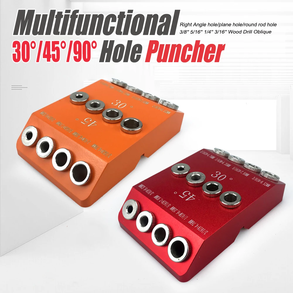 30-45-90-Degree-Angle-Oblique-Pocket-Hole-Jig-British-Drill-Guide-Dowel ...