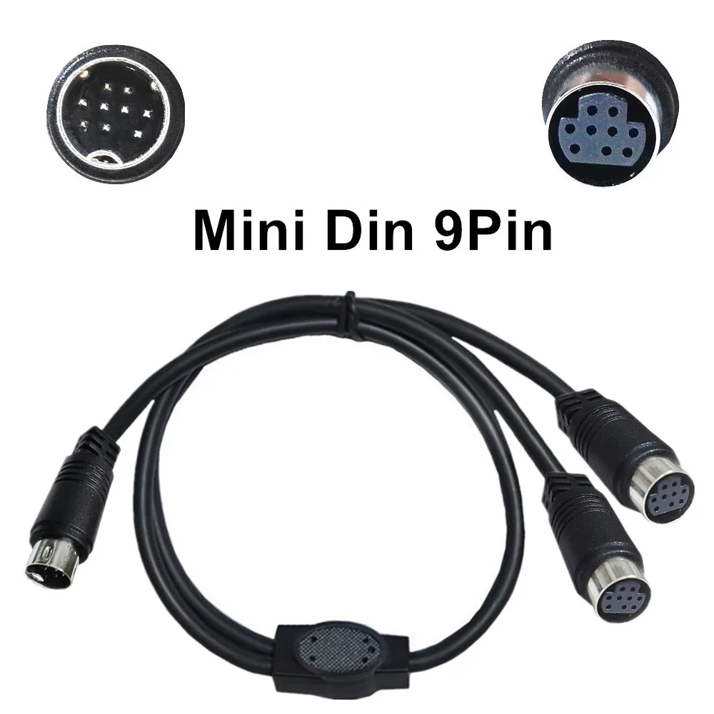 Mini DIN 9 Pin Splitter Y Adapter Cable，mini din 9 core audio/video ...