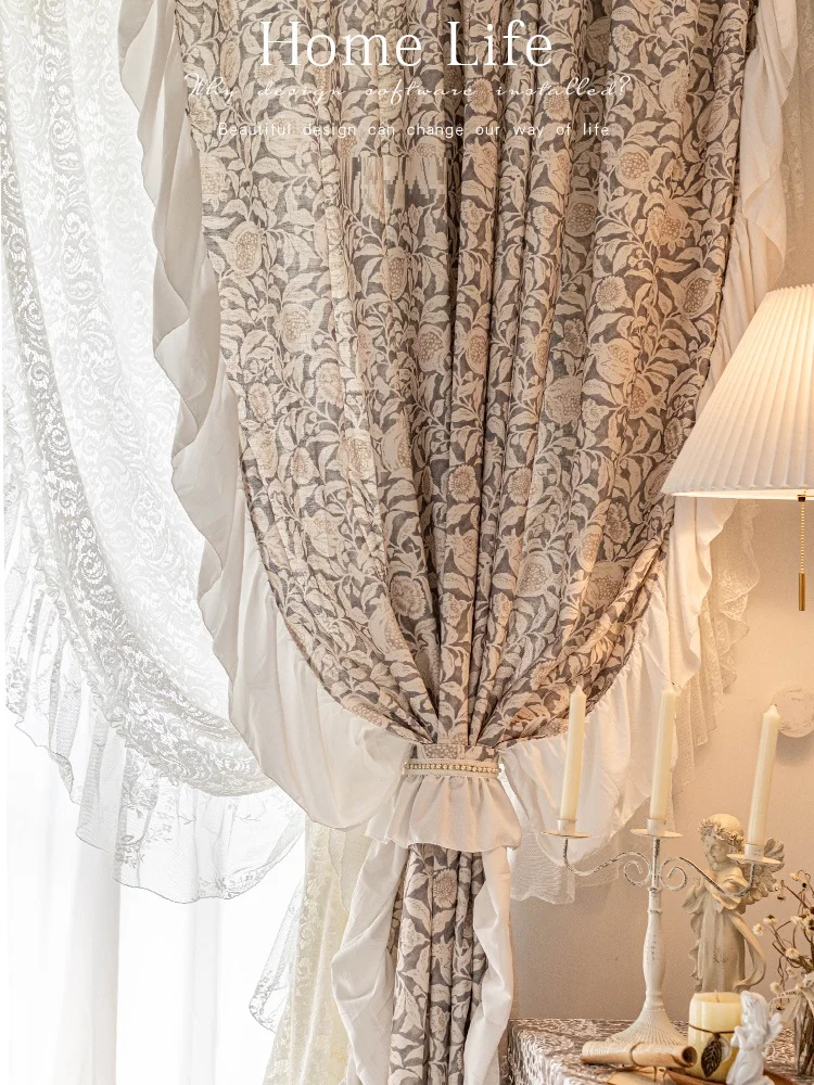 French-Romantic-Lotus-Lace-Semi-Shading-Curtains-for-Living-Room ...